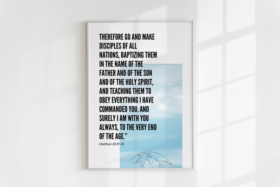 Go and Make Disciples, Christian Art Print Minimalist Wall Hanging ...
