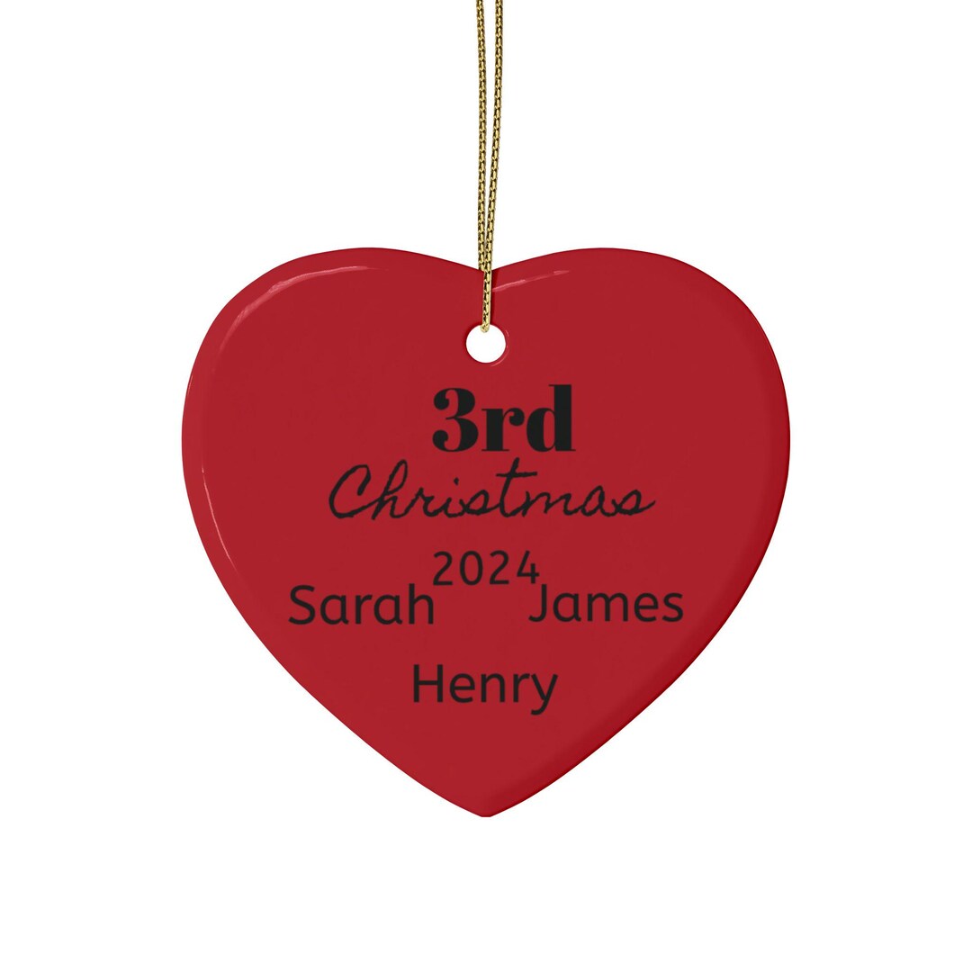 3rd Christmas Together, Personalized Rudolph Santa Ornament North Pole ...