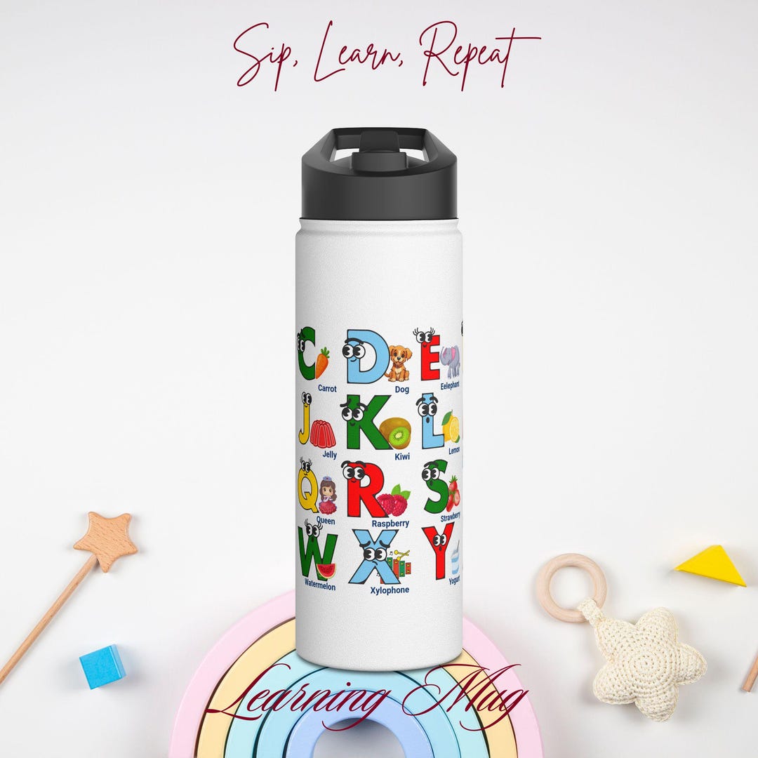 ABC Learning Water Bottle for Kids, Preschool Learning, Back to School ...