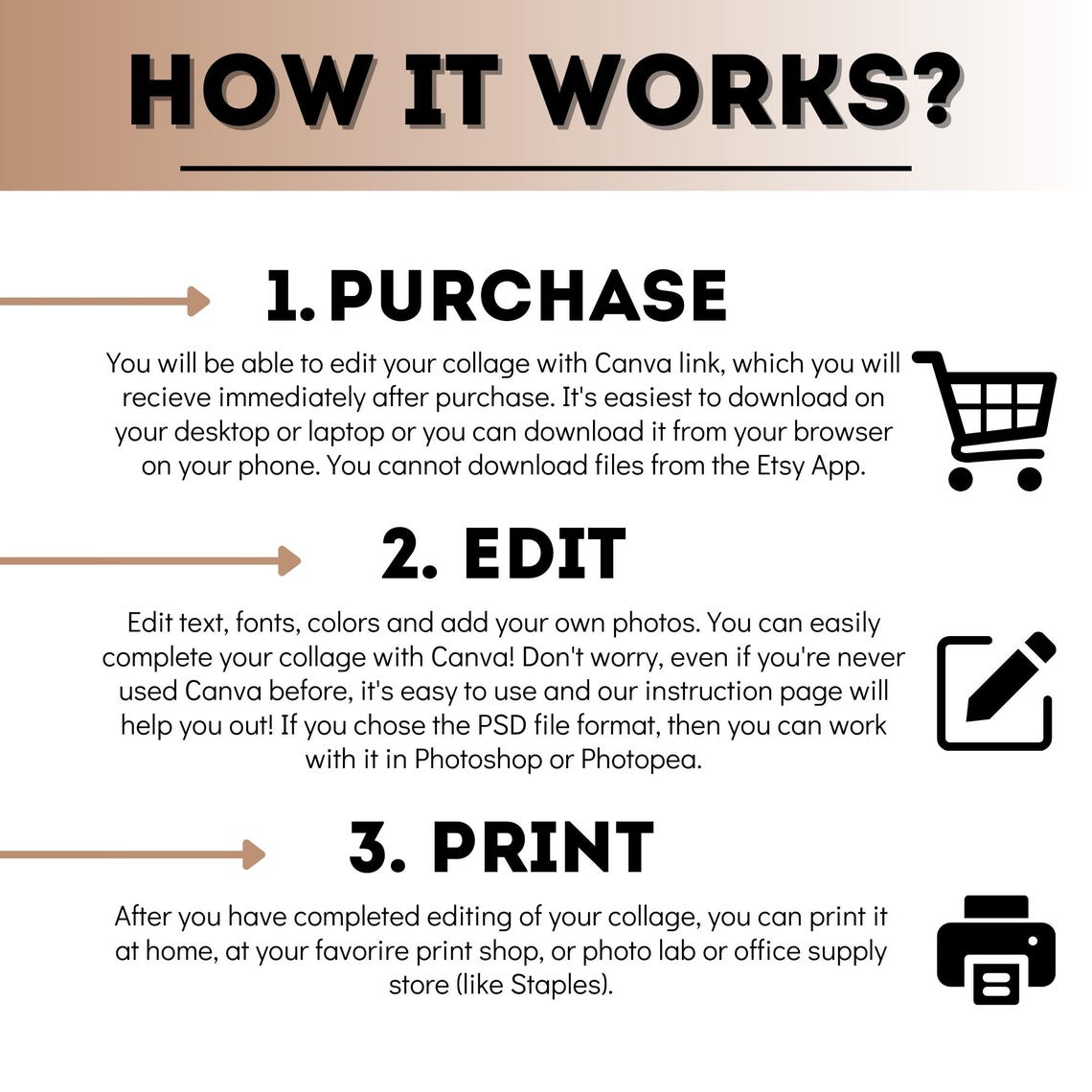 Editable, Number 25 Photo Collage Template, Personalized, 25th Birthday ...