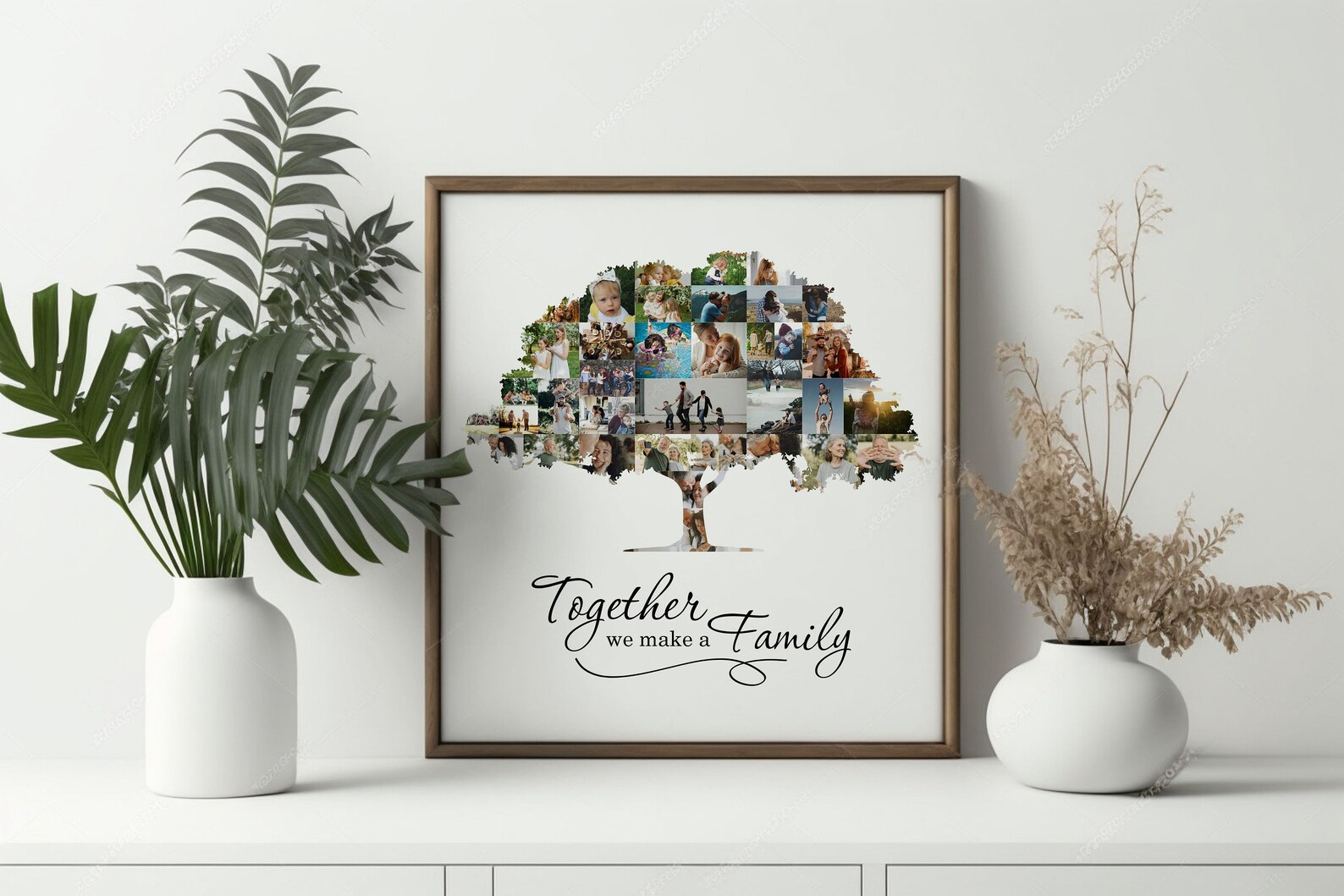 Family Tree Photo Collage Template, Canva, Drag & Drop, Photoshop,psd ...