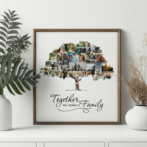 Family Tree Photo Collage Template, Canva, Drag & Drop, Photoshop,psd ...