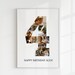 Number 4 Photo Collage Template, 4th Birthday Poster, Photo Milestone ...