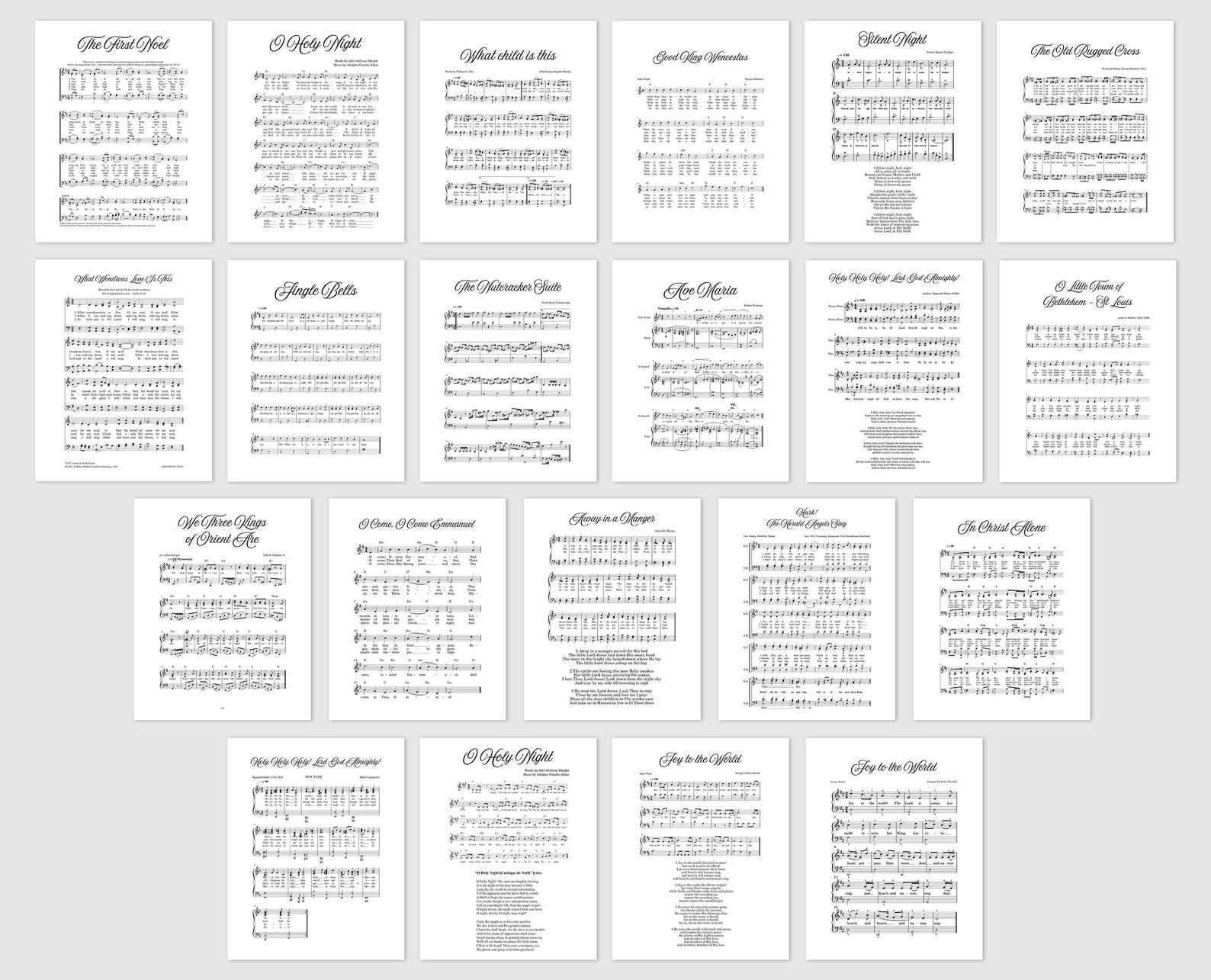 Christmas Carol Sheet Music, Bundle, Christmas Songs, Piano Music Sheet ...