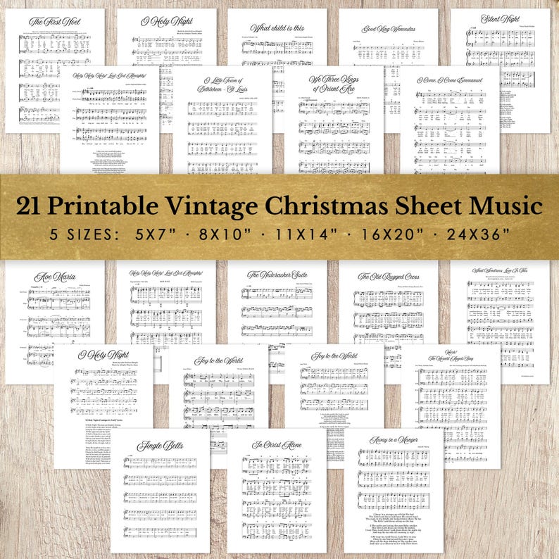 Christmas Carol Sheet Music, Bundle, Christmas Songs, Piano Music Sheet ...