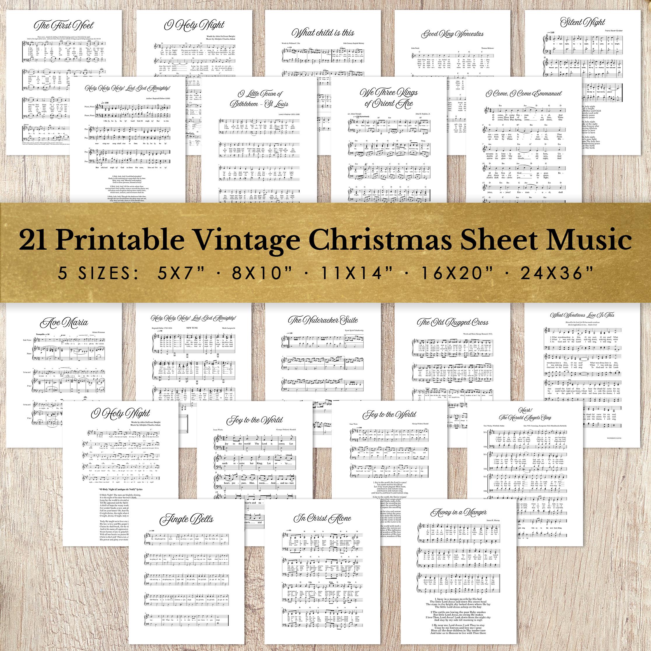 Christmas Carol Sheet Music, Bundle, Christmas Songs, Piano Music Sheet ...