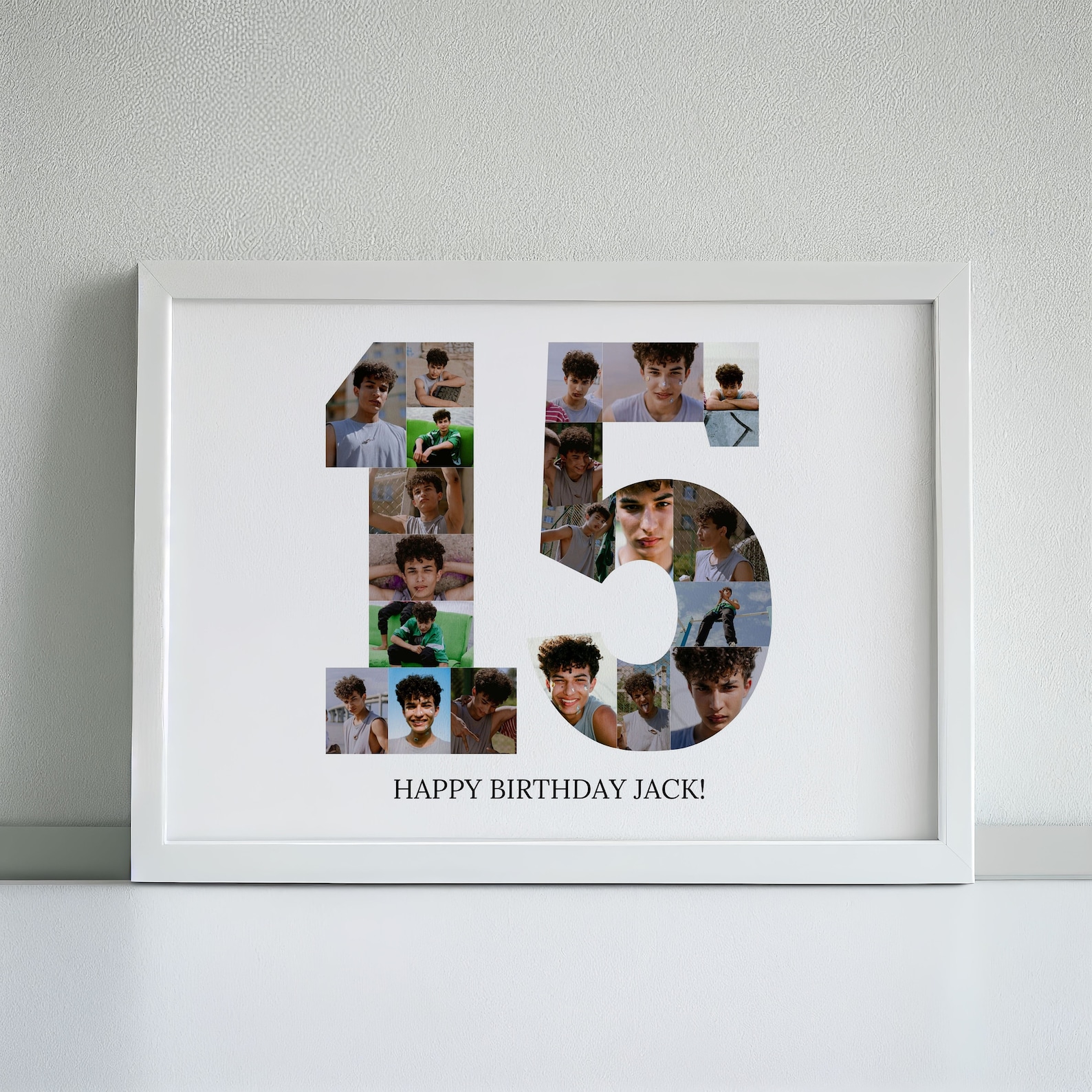 Editable, 15 Number Photo Collage Template, Personalized, 15th Birthday ...