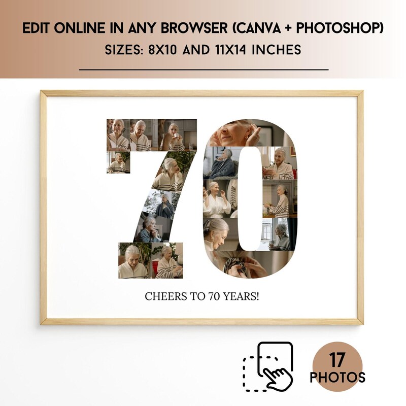 70th Photo Collage - Etsy
