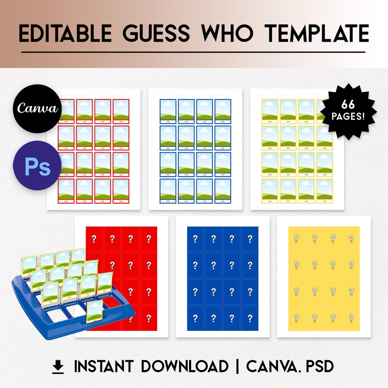 Personalized Guess Who Game - Etsy