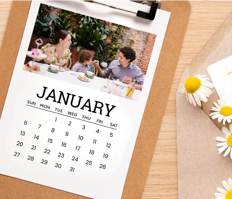 Editable Photo Calendar 2025, Photo Wall Calendar, Custom, Photo Gifts ...