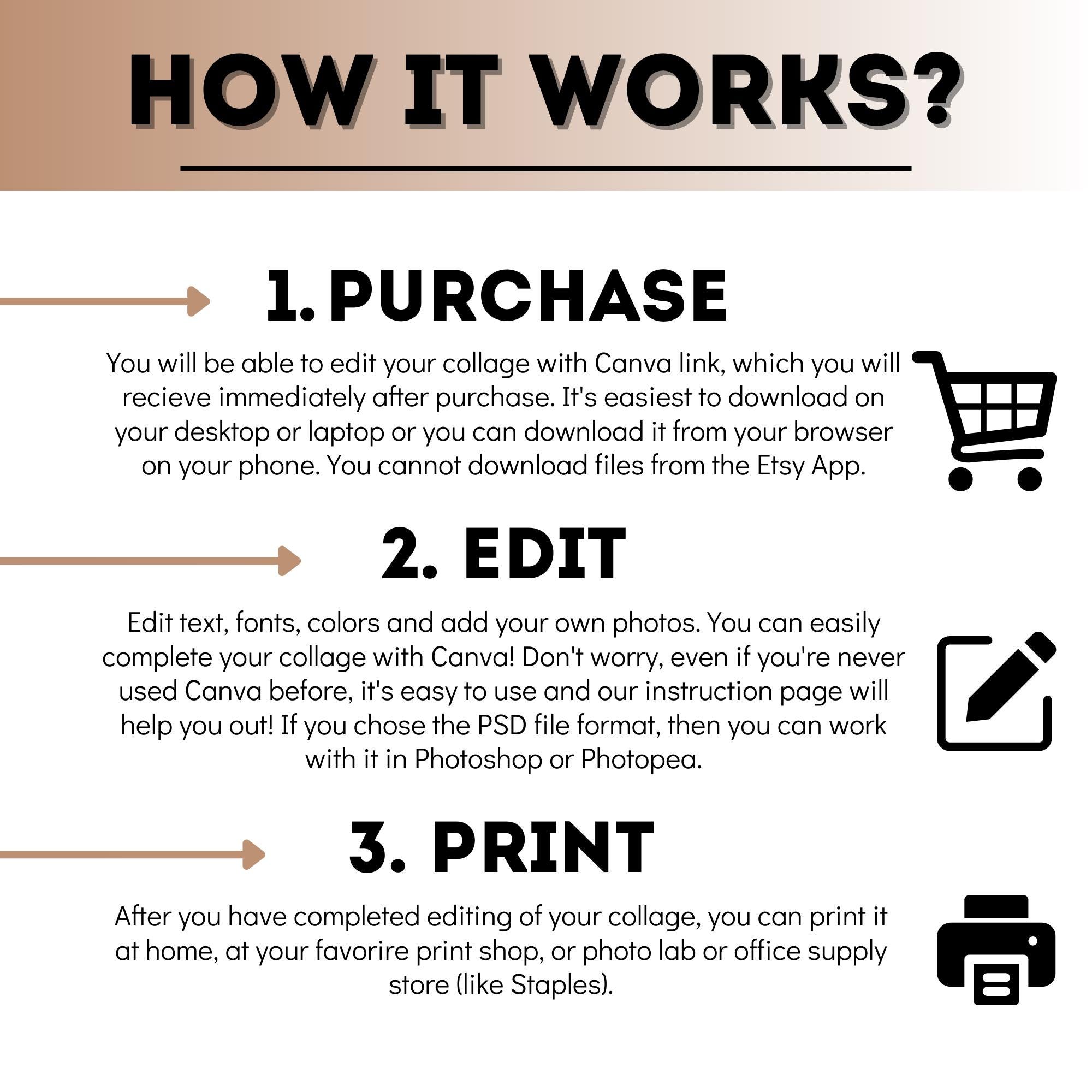 Number 4 Photo Collage Template, 4th Birthday Poster, Photo Milestone ...