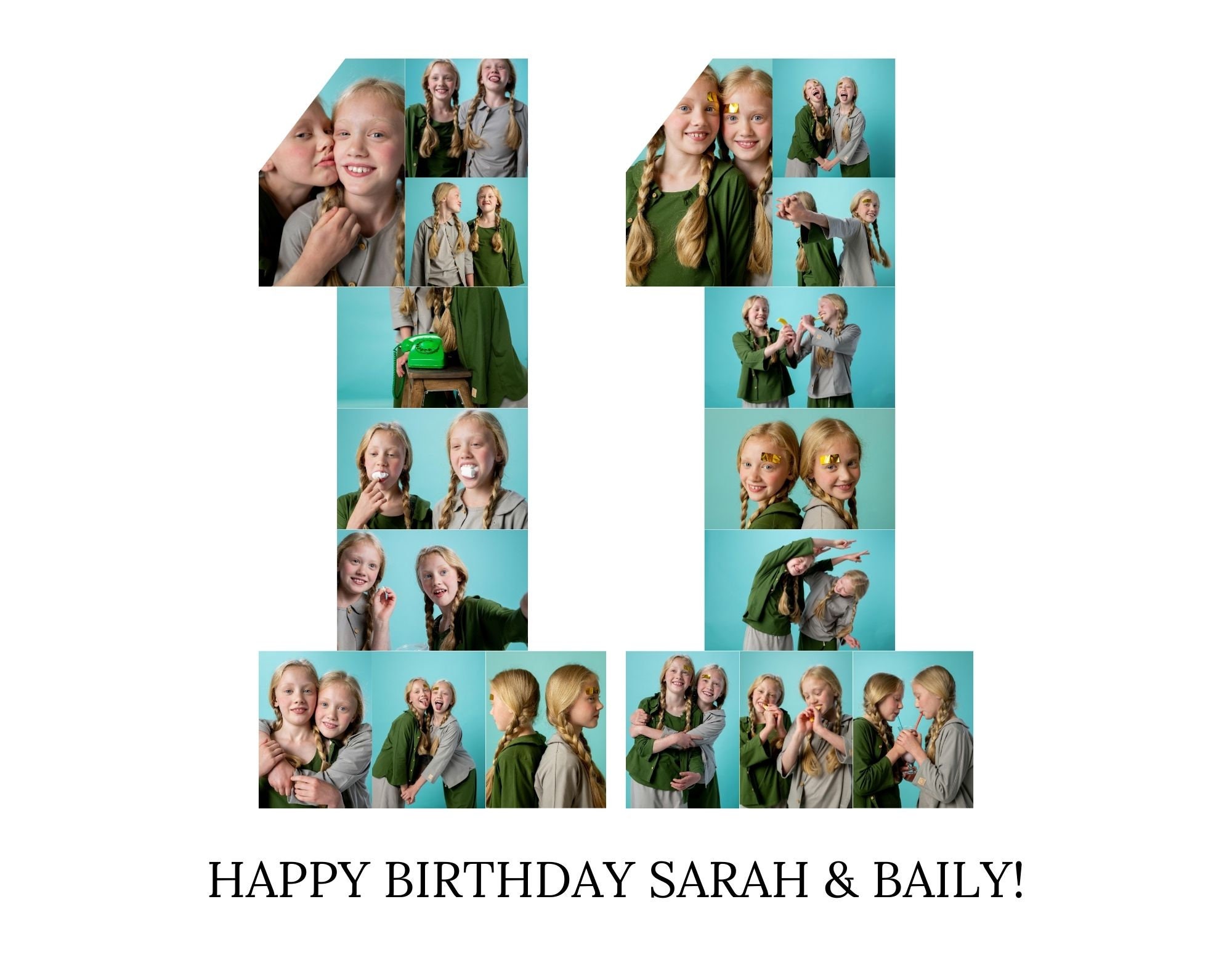 11th Birthday Photo Collage Template, Canva, Drag & Drop, Photoshop ...