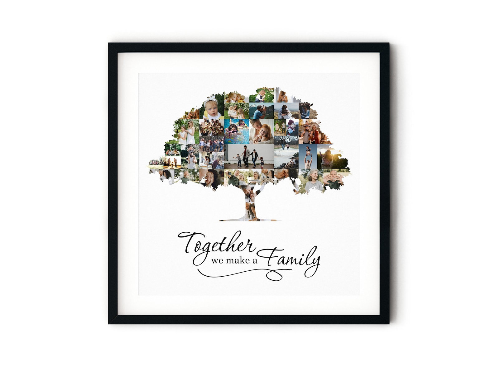 Family Tree Photo Collage Template, Canva, Drag & Drop, Photoshop,psd ...