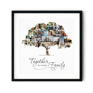 Family Tree Photo Collage Template, Canva, Drag & Drop, Photoshop,psd ...