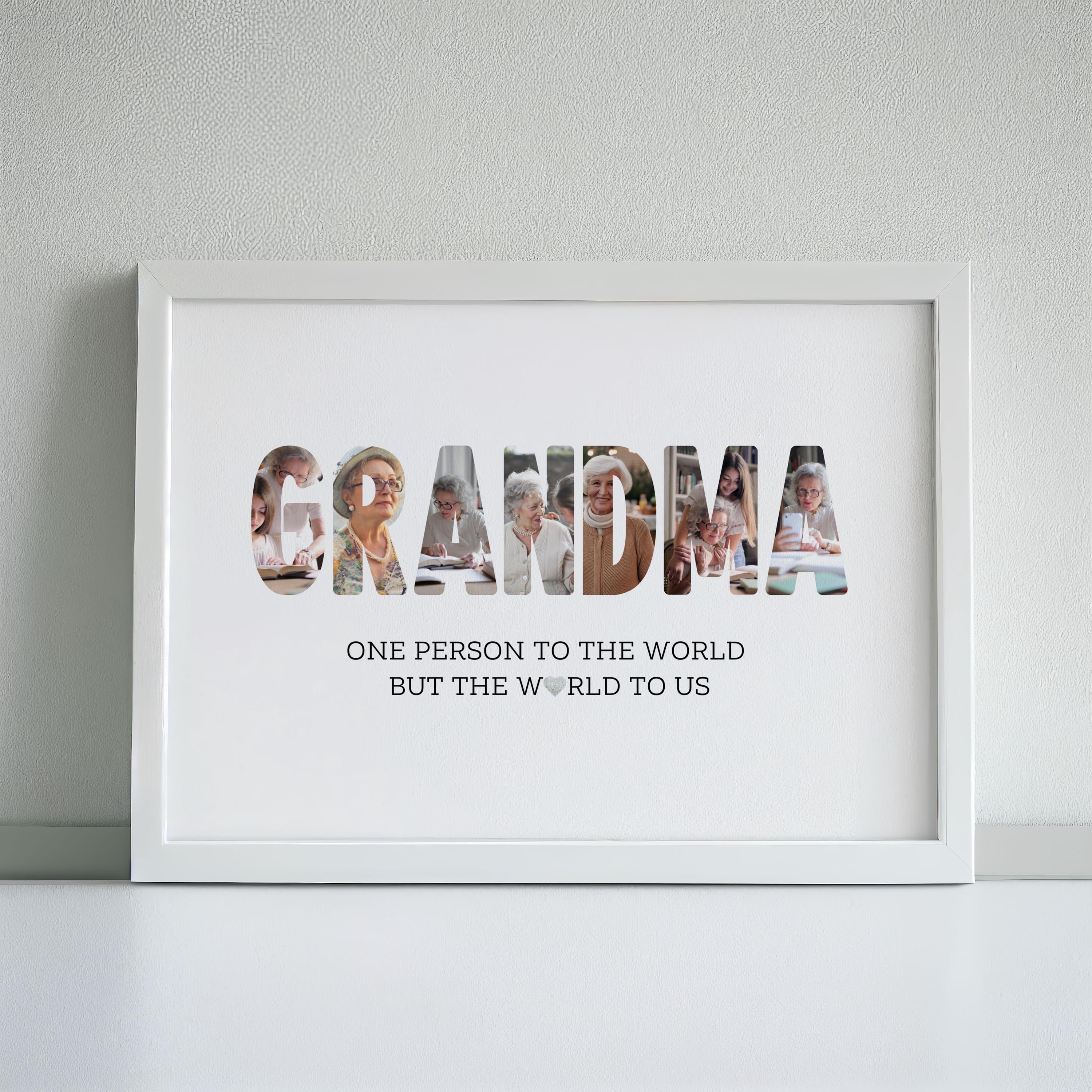 Grandma Photo Collage Template, Personalized, Christmas Gift for ...