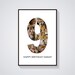 Number 9 Photo Collage Template, 9th Birthday Decor, Photo Milestone ...