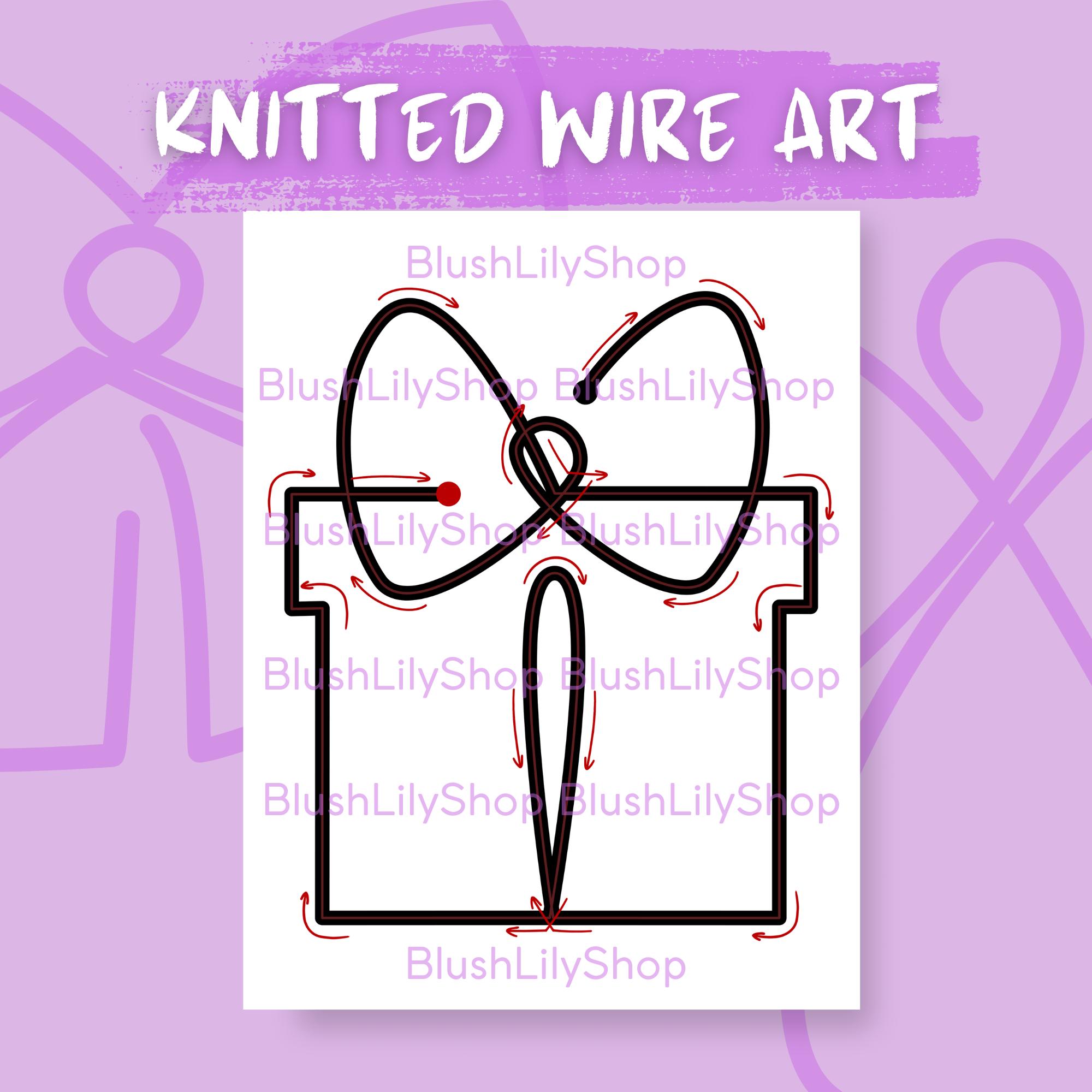 Christmas Knitted Wire Art Template, Bundle, Bending Template for ...