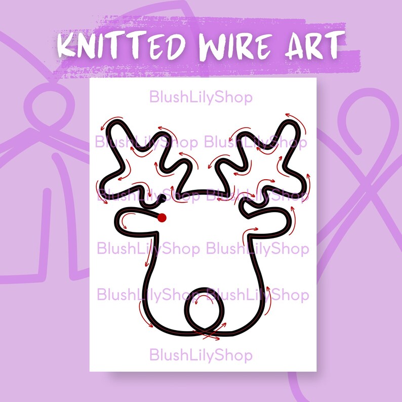 Christmas Knitted Wire Art Template, Bundle, Bending Template for ...