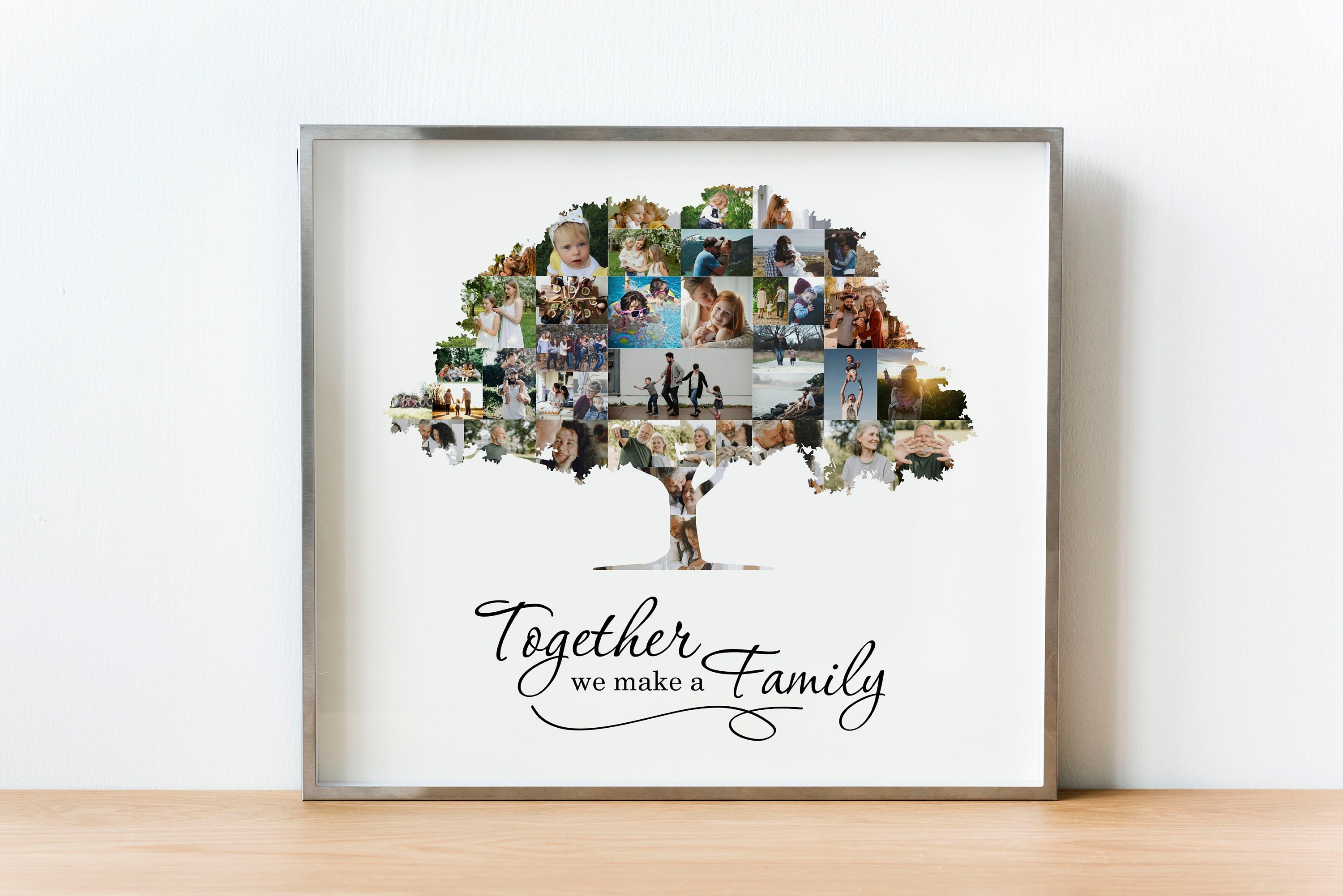 Family Tree Photo Collage Template, Canva, Drag & Drop, Photoshop,psd ...
