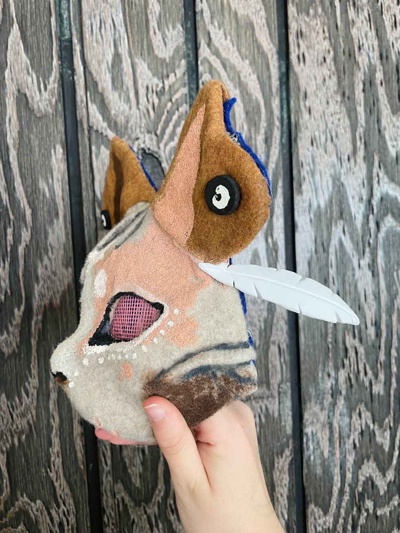 Therian Mask, Sphynx, Cat, Handmade, Quadrobics , Furry, Felt, Animal ...