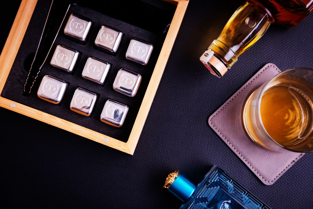 Personalized Whiskey Stone Set, Custom Whiskey Stone Set, Groomsmen ...
