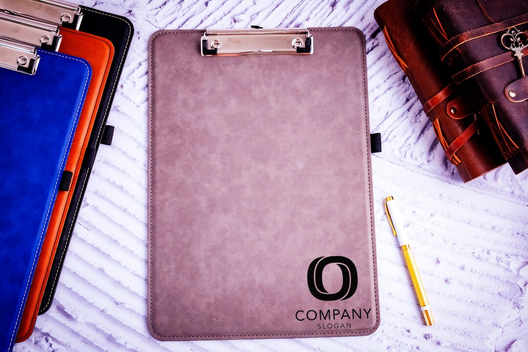 Personalized Leather Clipboard, Custom Business Logo Engraved ...