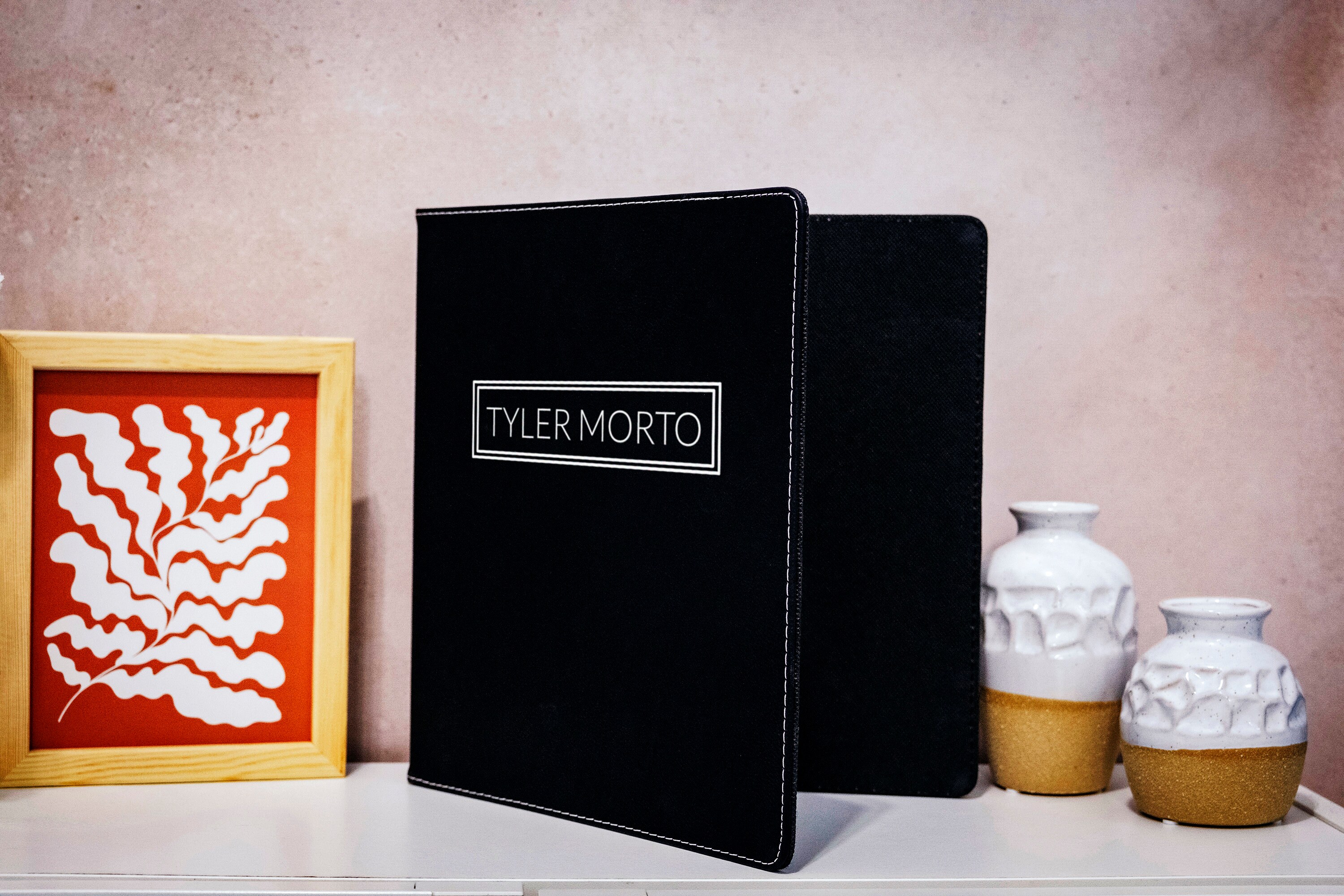 Company Logo Engraved Binder, 3-ring Leather Binder, Office Gift for ...