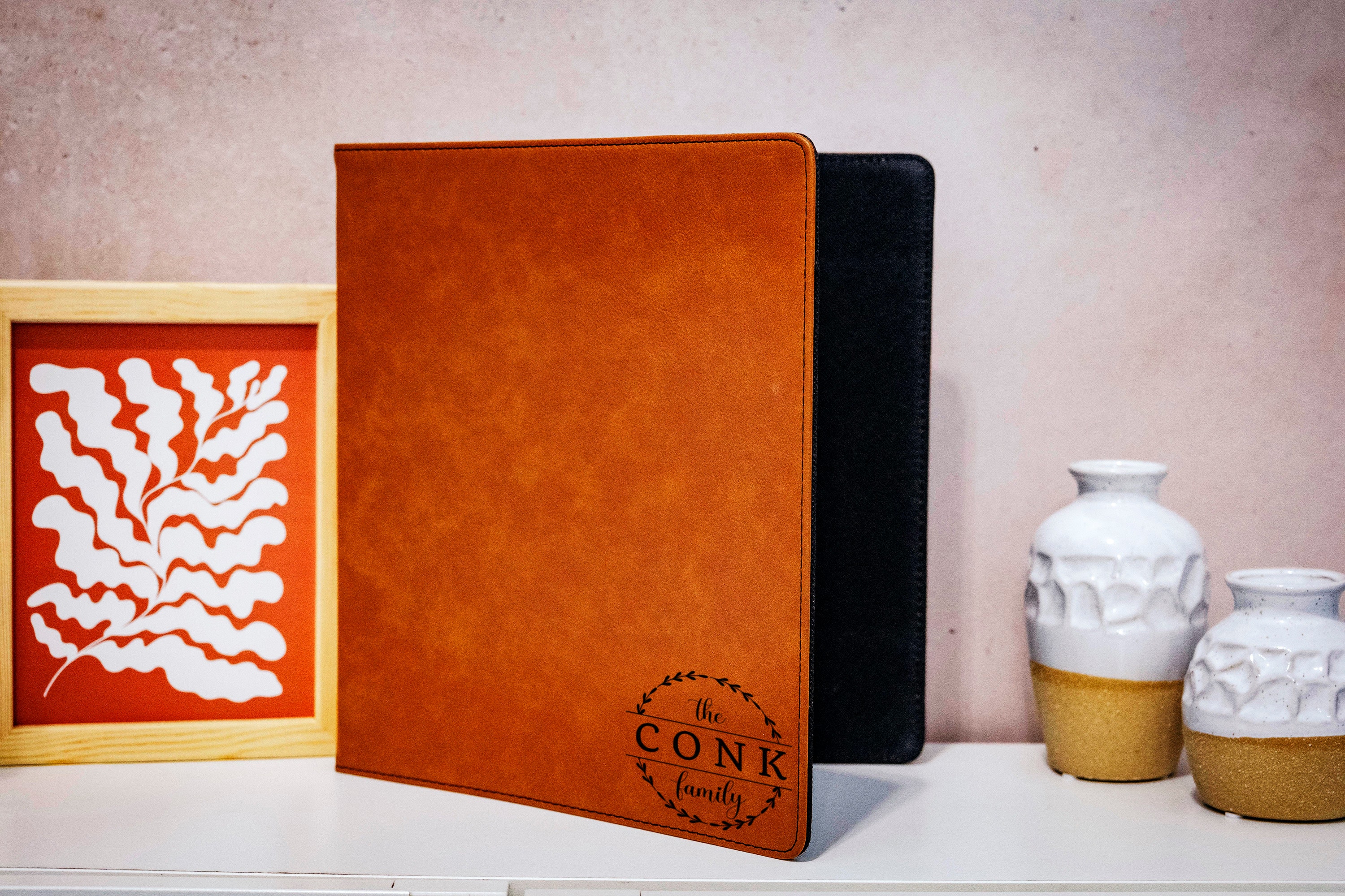 Personalized Leather 3 Ring Binder, Custom Engraved Binder, Office Gift ...