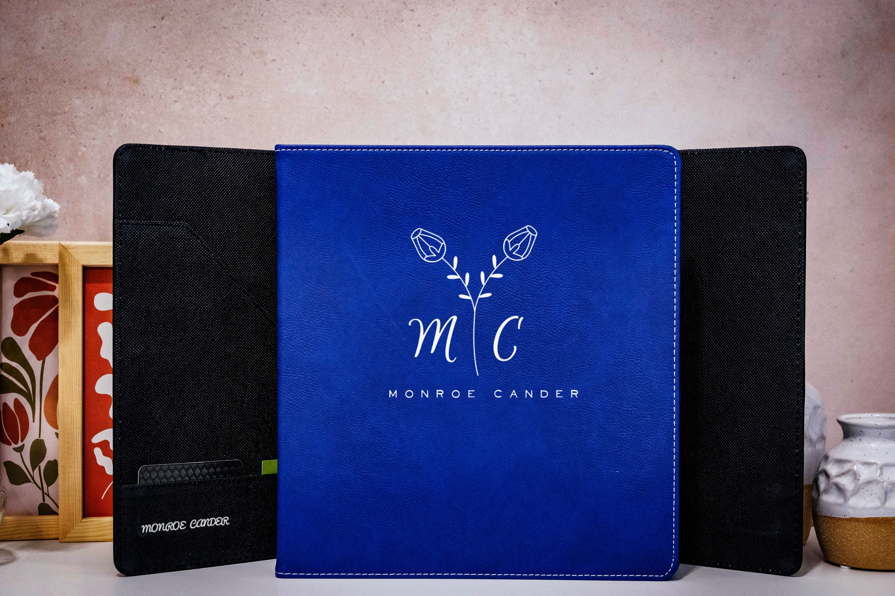 Personalized Leather 3 Ring Binder, Custom Engraved Binder, Office Gift ...