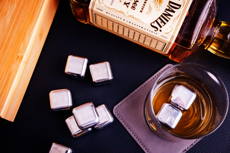 Personalized Bamboo Whiskey Gift Set, Customized Engraved Whiskey ...