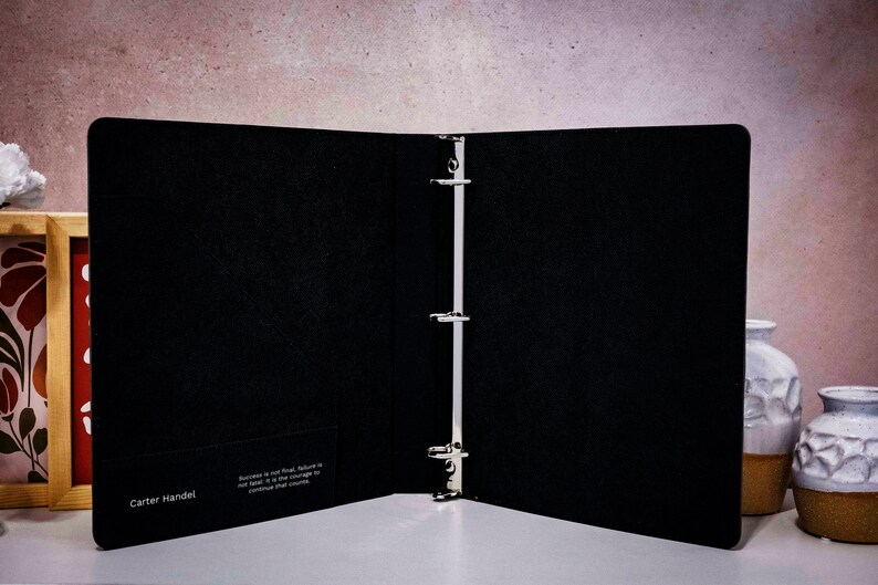 Personalized Leather 3 Ring Binder, Custom Engraved Binder, Office Gift ...