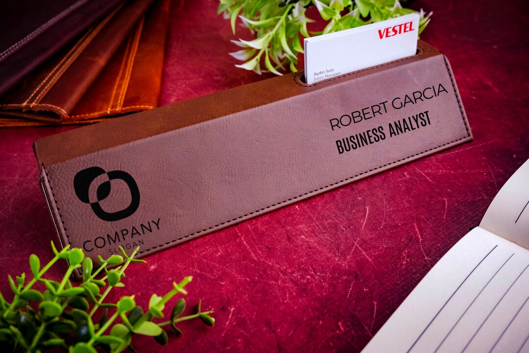 Personalized Desk Wedge, Business Logo Engraved Desk Wedge, Corporate ...