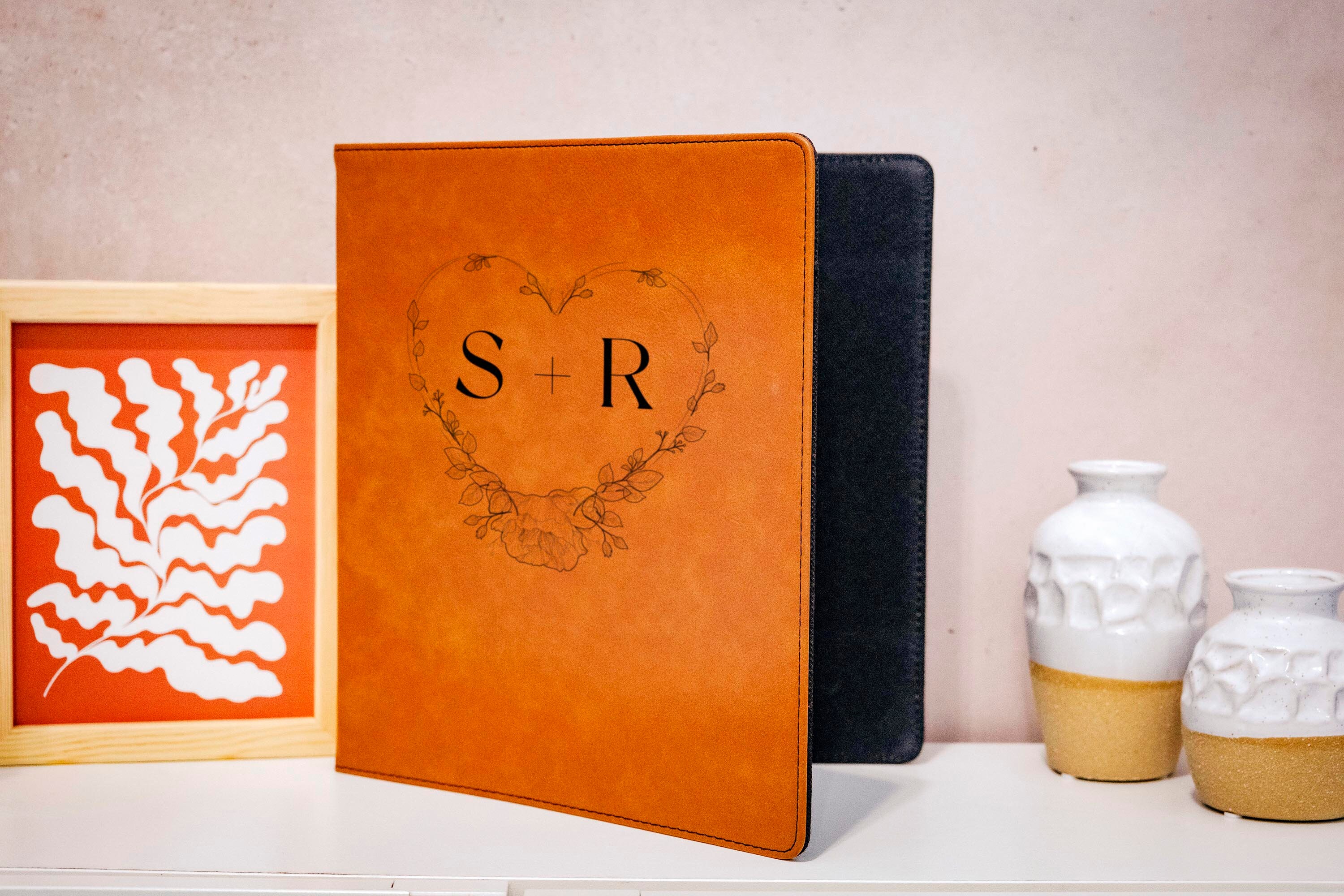 Custom 3 Ring Binder, Personalized Leather Binder, Wedding Organizer ...