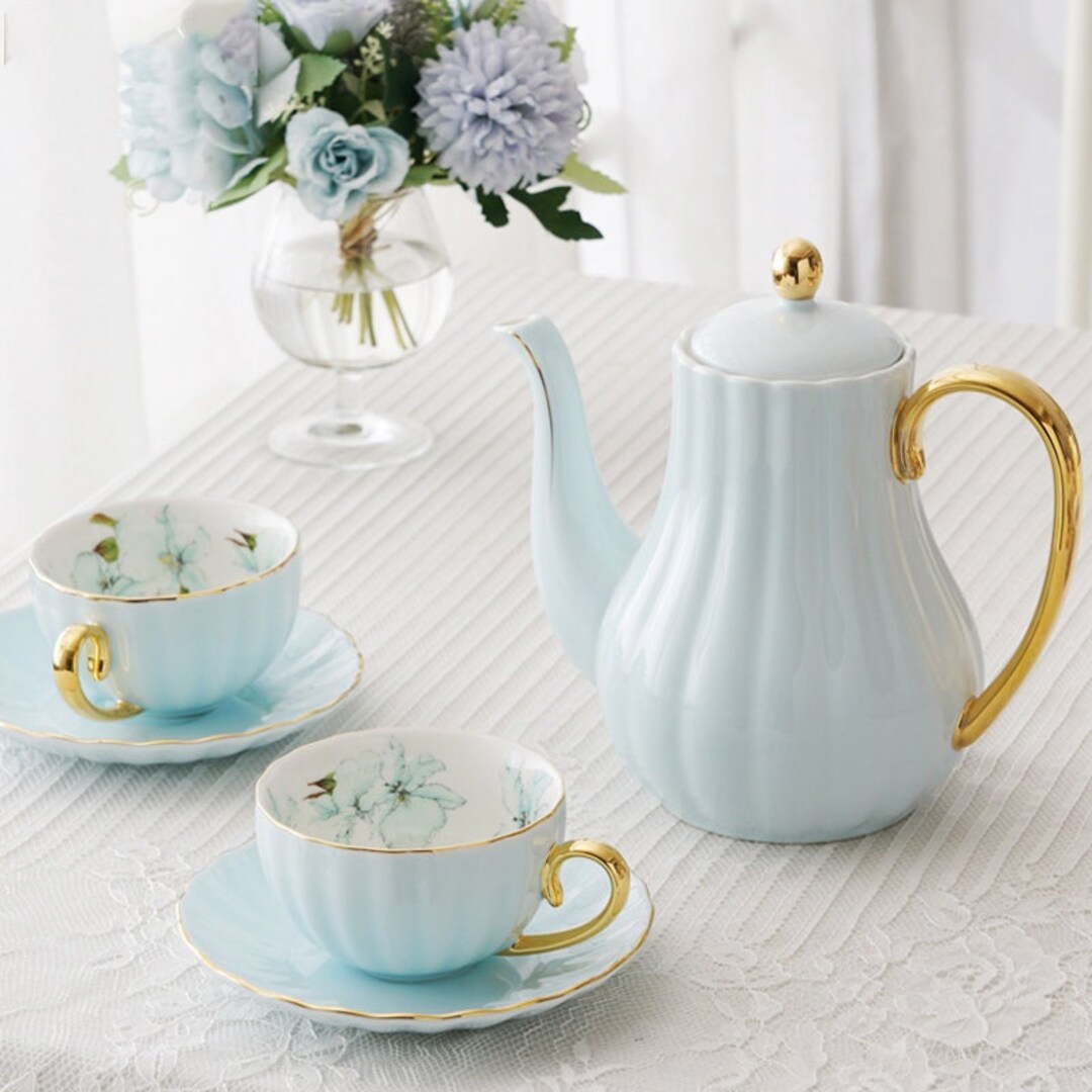 Coffee Set Tea Set English Afternoon Tea Set european Coffee Cup and Saucer ceramic Floral Tea ...
