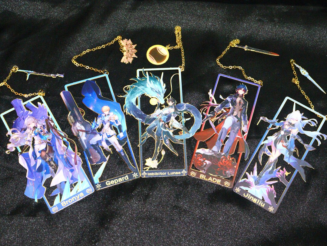 Honkai Star Rail Bookmark Metal Bookmark Fuxuan Jingyuan Jingliu Lunae ...