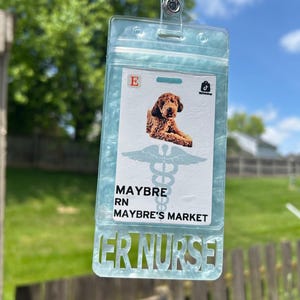 Personalized Badge Buddy, Badge Plaque, Custom Engraved Wording, Fits ...