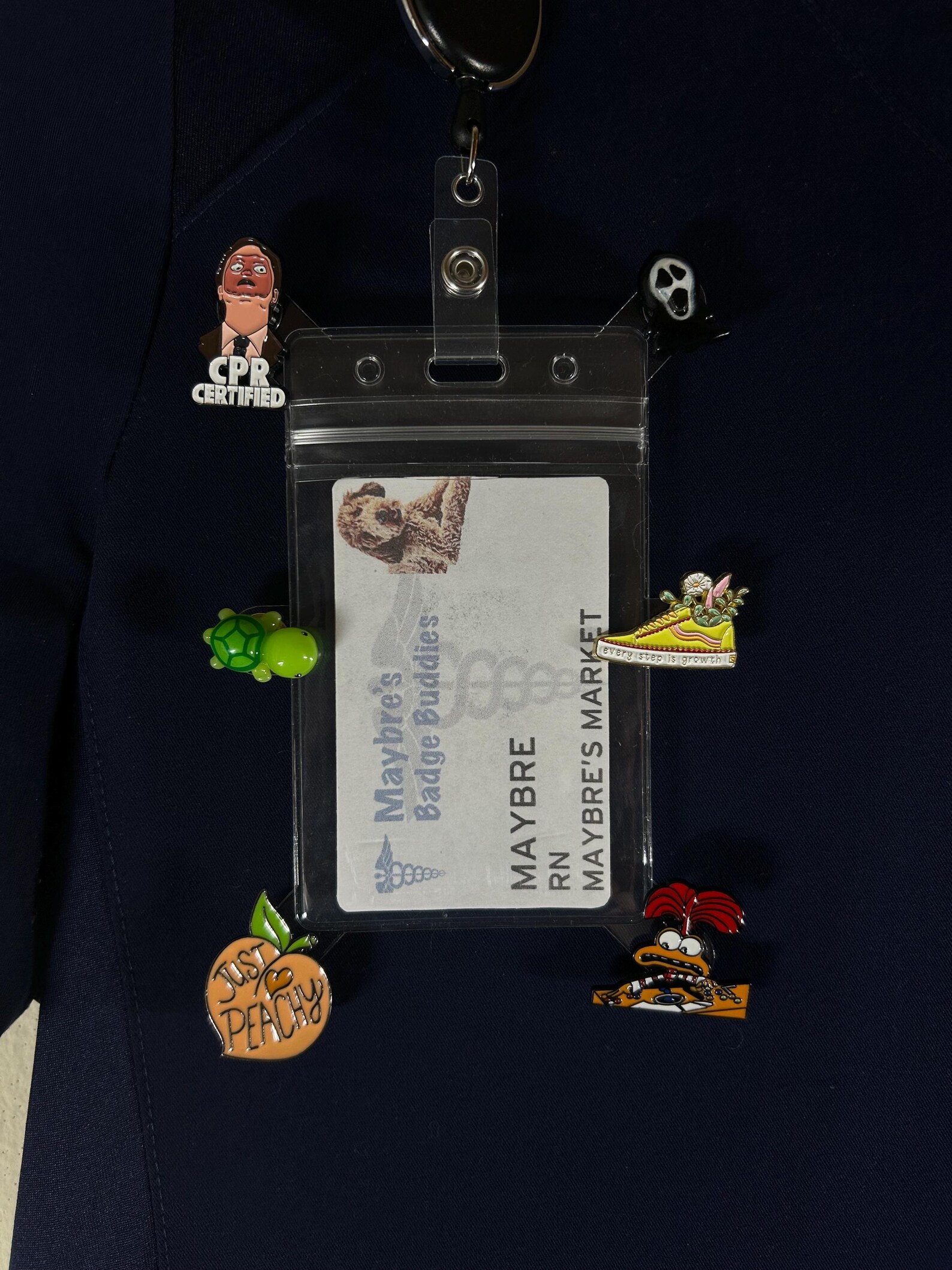 XL Vertical Badge Buddy- EXTRA LARGE Badge Pin Holder, Professional ...