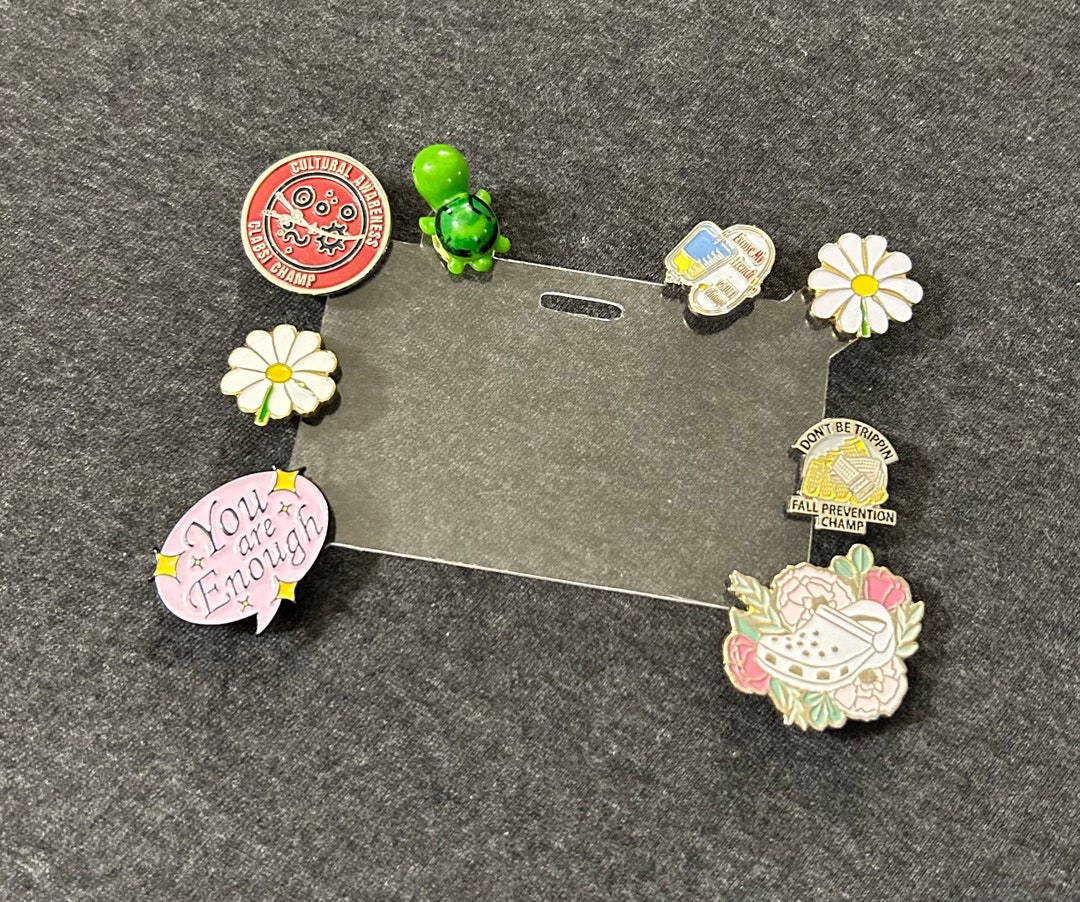 Badge Buddy - Standard Size Badge Pin Holder With 8 Pin Holes - Etsy