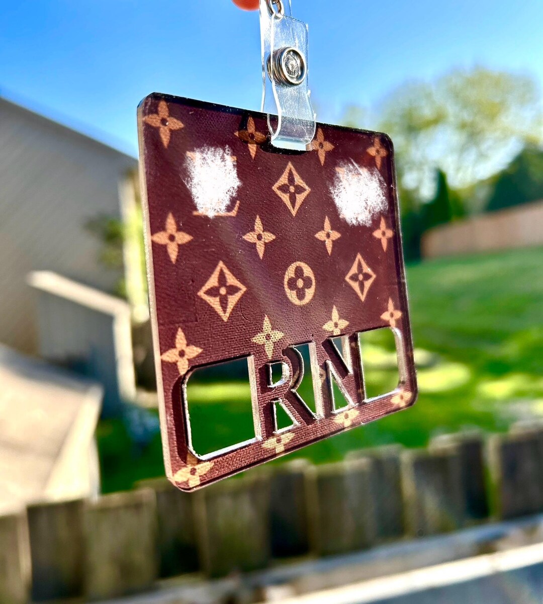 Luxury Badge Buddy, Badge Plaque, Custom Pattern, Customizable Wording ...