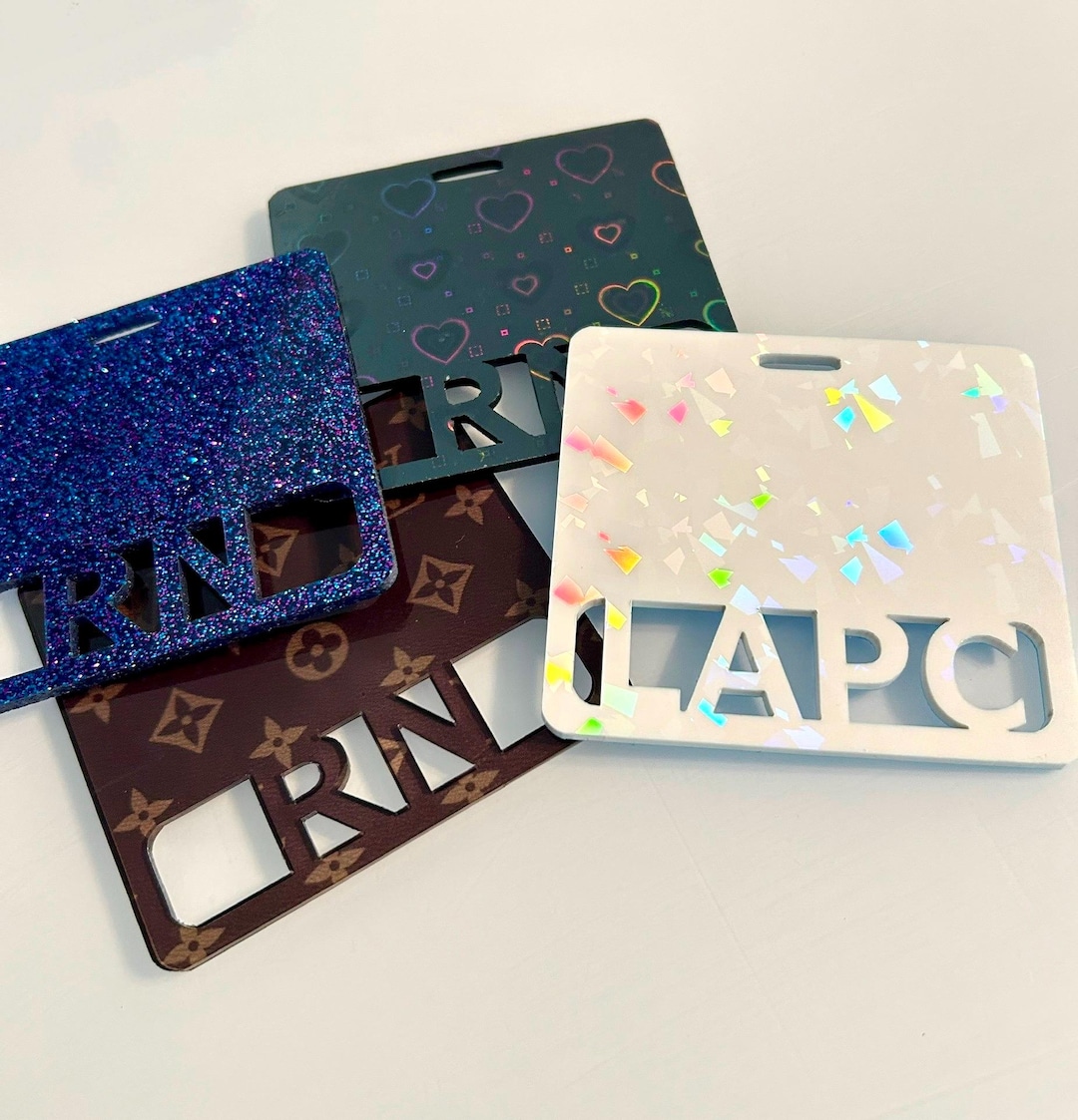 Personalized Badge Buddy, Badge Plaque, Custom Engraved Wording, Fits ...