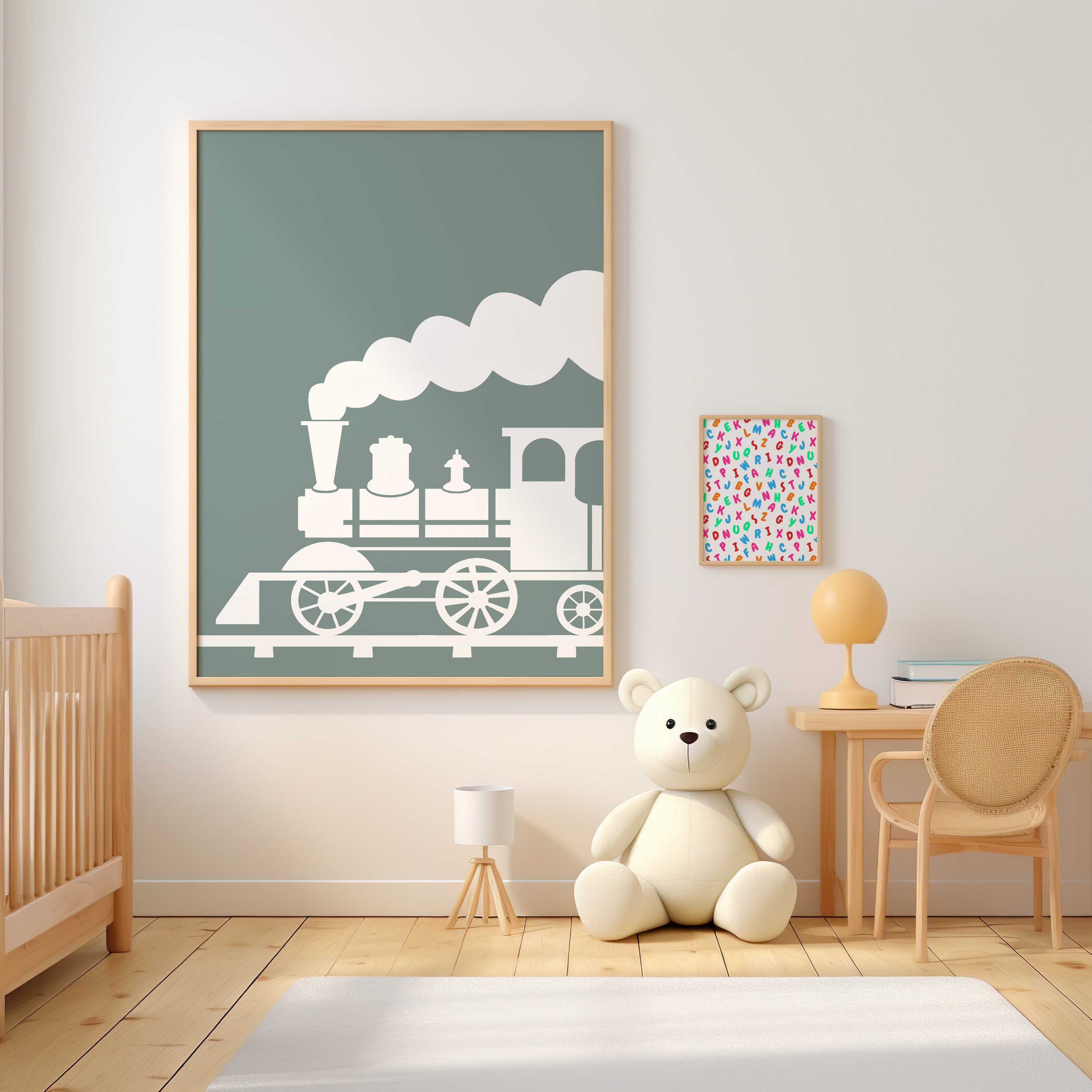 Custom Kids Room Train Poster Printable Train Wall Art, Child Birthday ...