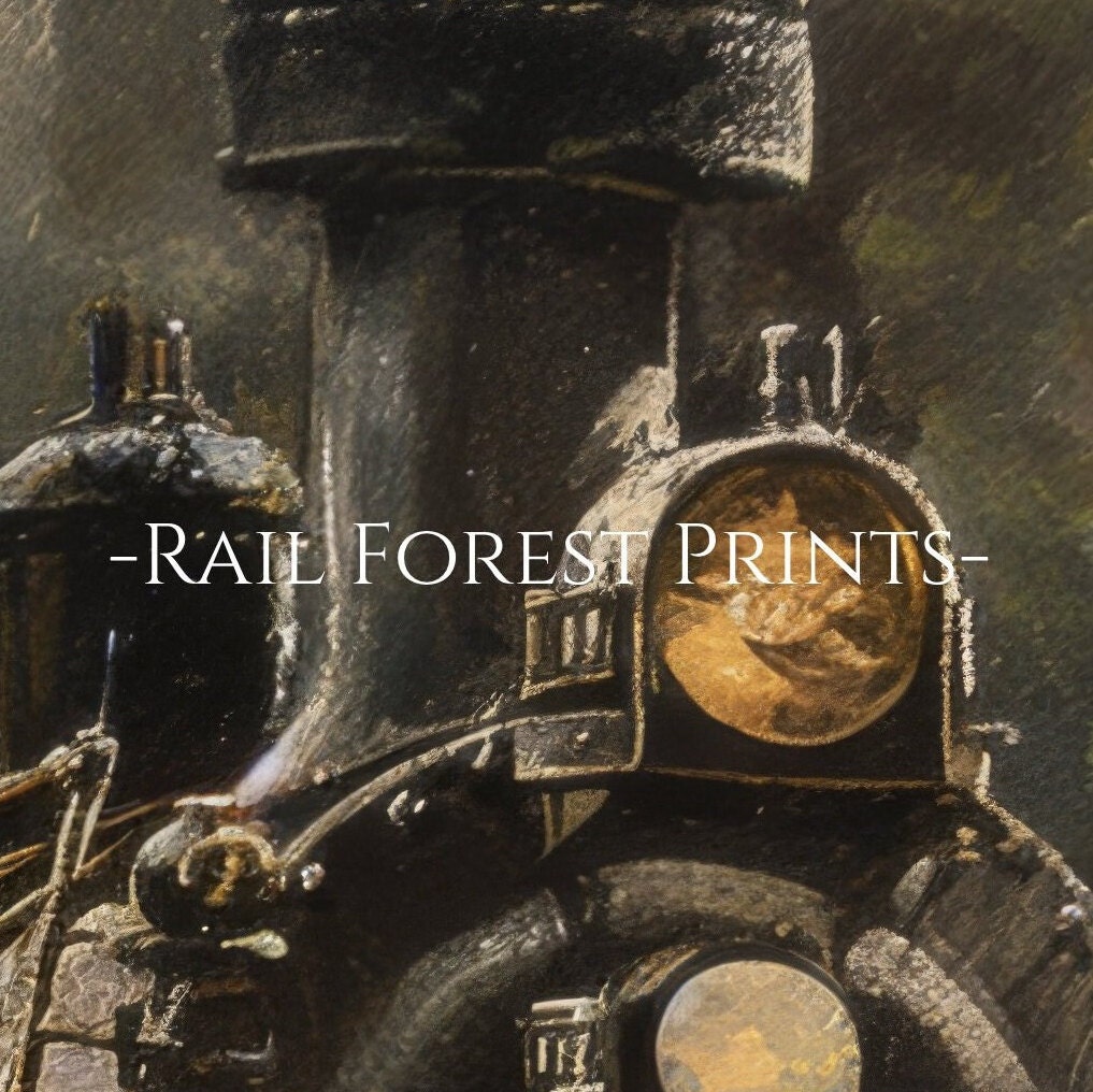Forest Excursion Train Art Classic Train Room Wall Decor Physical Art ...