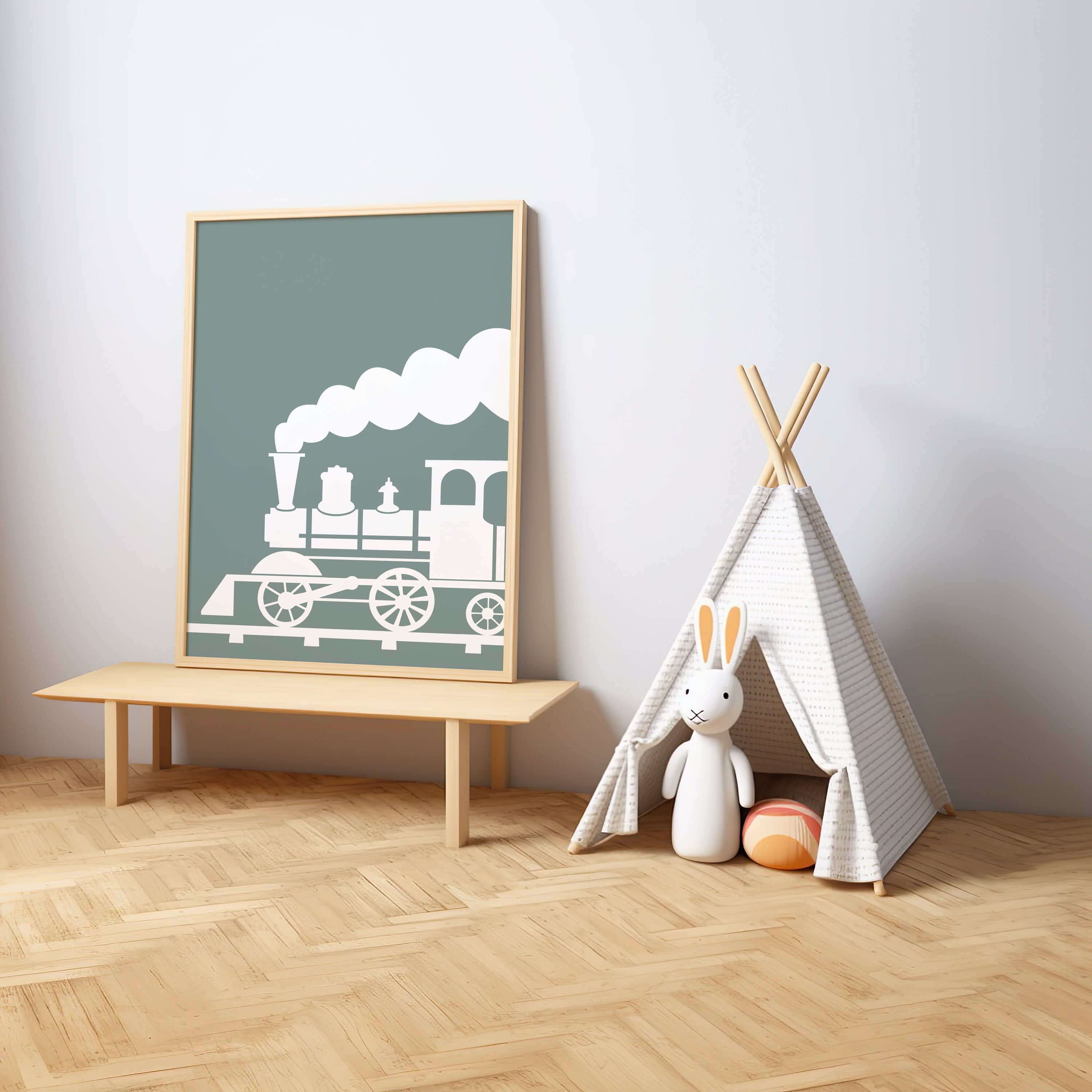 Custom Kids Room Train Poster Printable Train Wall Art, Child Birthday ...