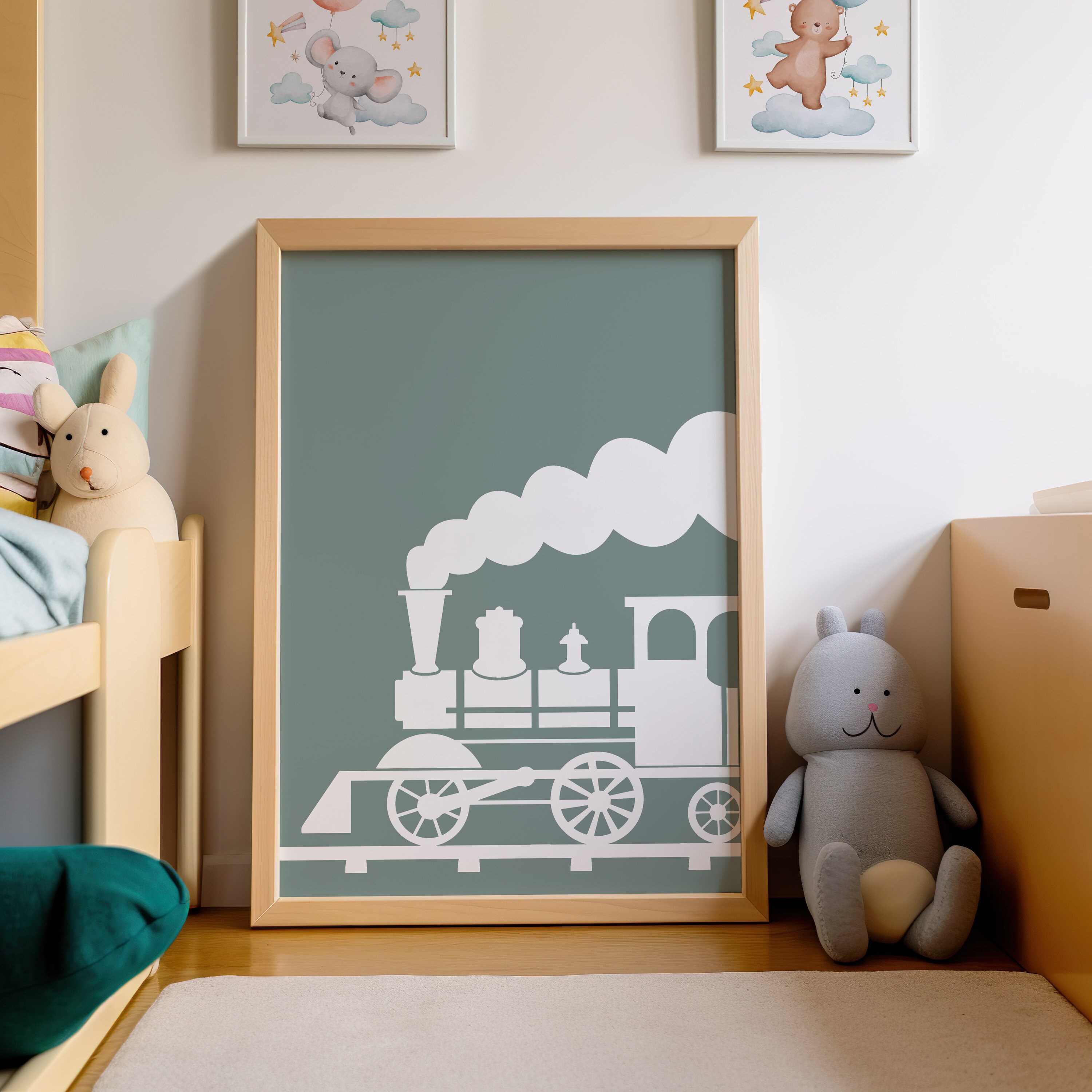 Custom Kids Room Train Poster Printable Train Wall Art, Child Birthday ...