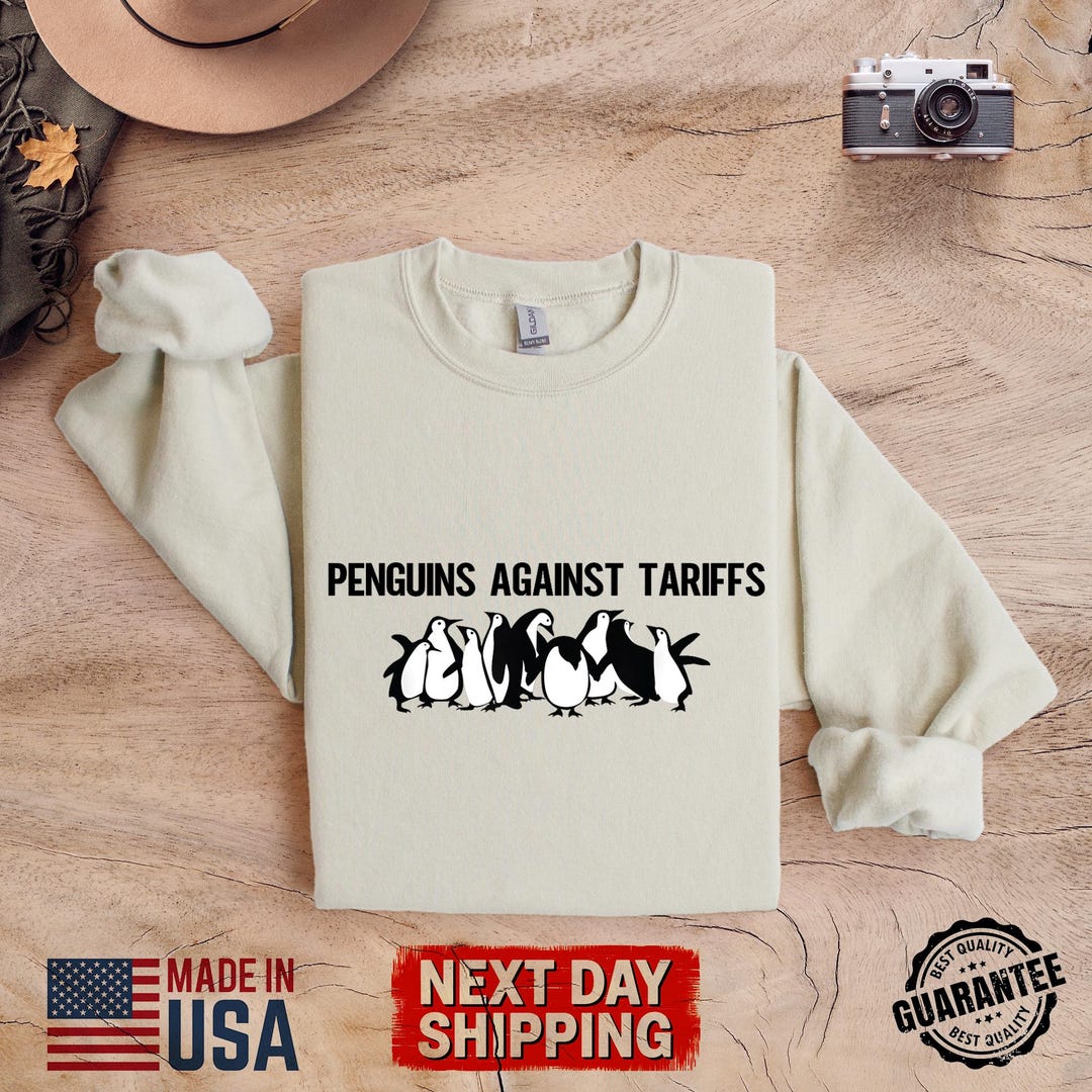 Penguins Against Tariffs Shirt, Funny Anti Trump Tee, Subtle FDT Shirt ...