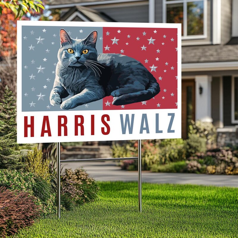 Harris Walz Cat Sign - Etsy