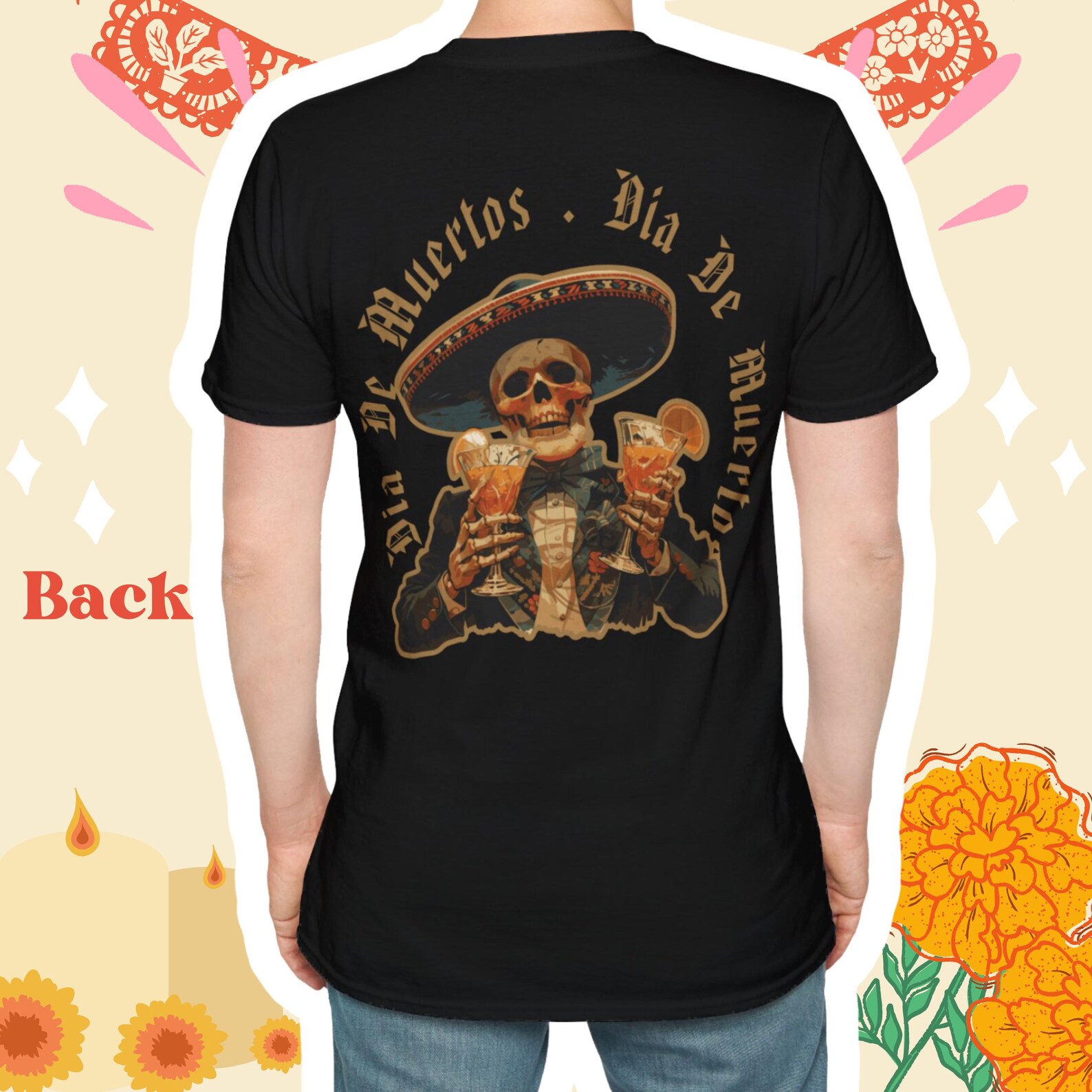 Dia De Los Muertos Day of the Dead Mariachi Charro Calavera Skeleton ...