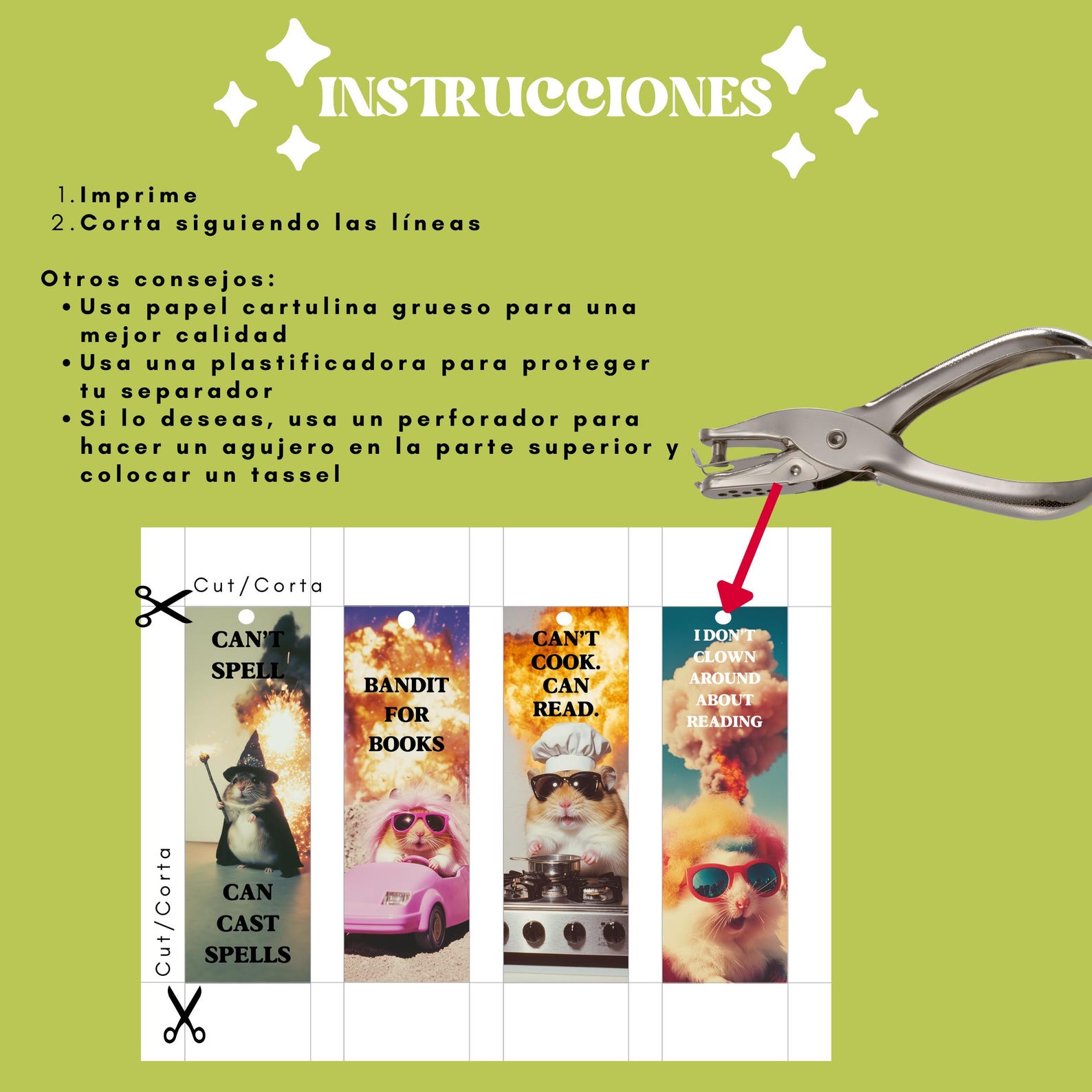 Funny Hamster Meme Printable Bookmarks - Gift for Book Lovers - DIY - Etsy