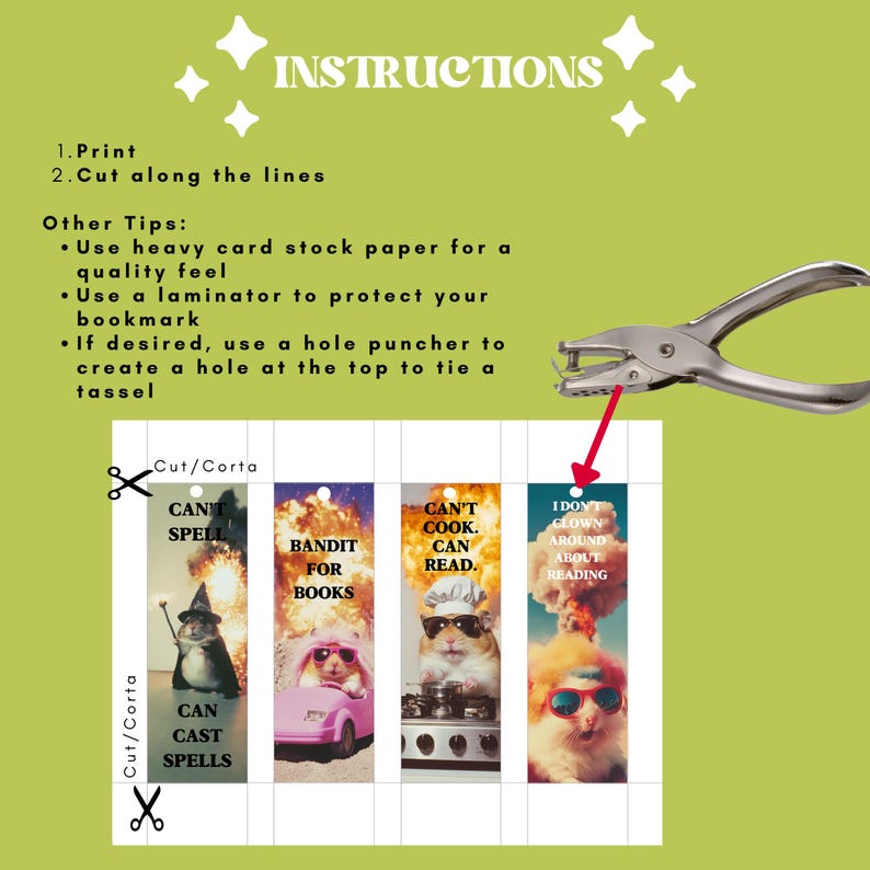 Funny Hamster Meme Printable Bookmarks - Gift for Book Lovers - DIY - Etsy
