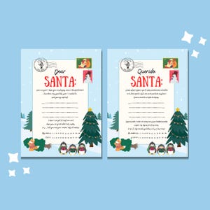 Editable Christmas Holiday Wishlist Letters to Santa Claus Printable ...